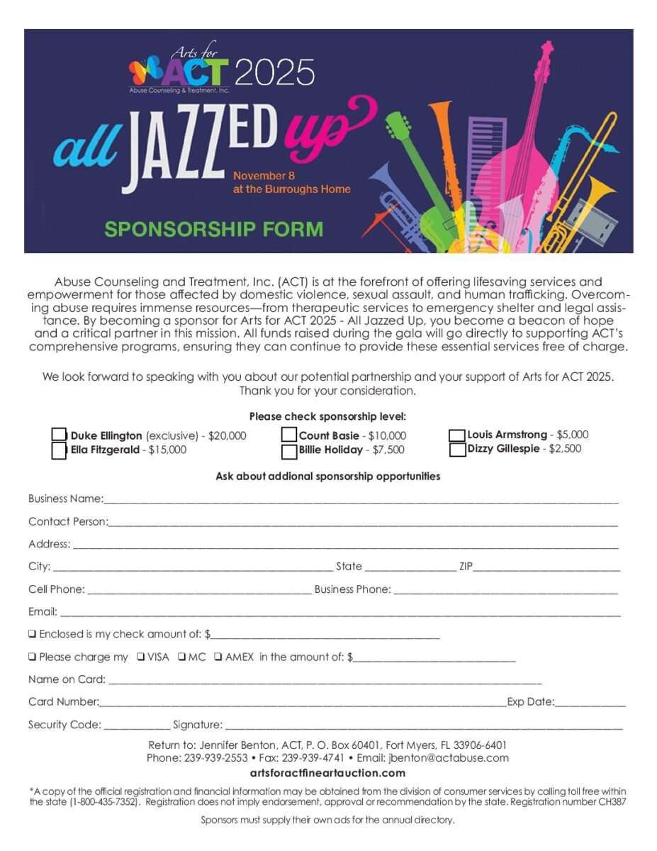 Sponsorship Form 2025 (002) | ACT | Abuse Counseling and Treatment, Inc.